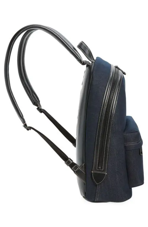 Moncler Carlo Denim & Leather Backpack