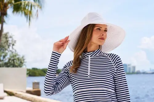 Coolibar Brittany Beach Hat Wide Brim Sun Protection
