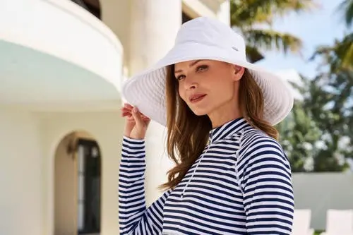 Coolibar Brittany Beach Hat Wide Brim Sun Protection