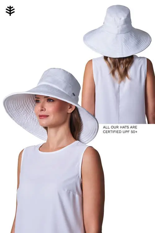 Coolibar Brittany Beach Hat Wide Brim Sun Protection