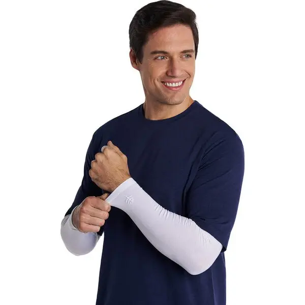 Coolibar Navagio Sun Arm Sleeves - White