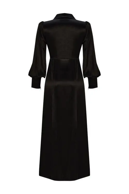 EXQUISE Alivia Midi Dress - Black