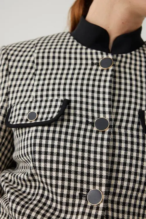 EXQUISE Allyssa Gingham Jacket