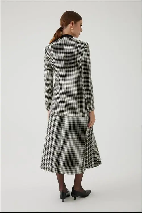 EXQUISE Allyssa Gingham Jacket