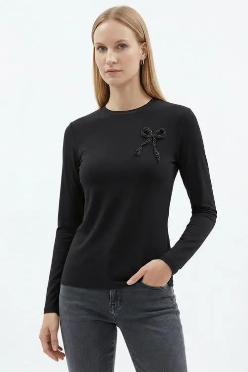 EXQUISE Carolyn Long Sleeve Blouse