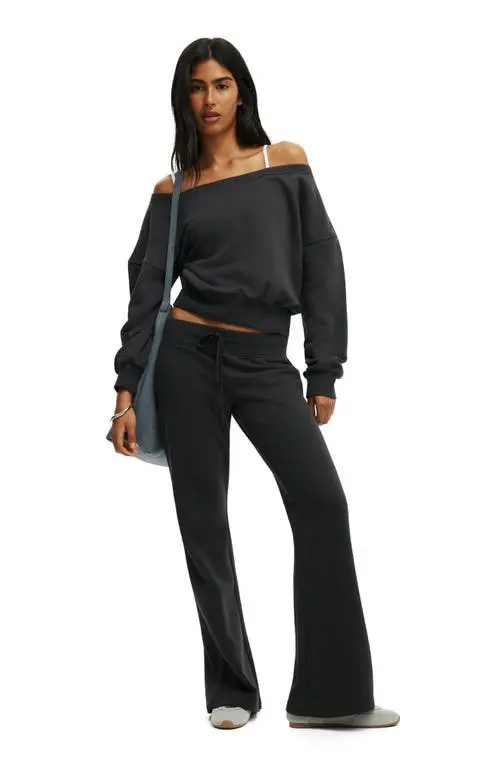 COTTON ON Relaxed Off Shoulder Sweatshirt - Shadowstone