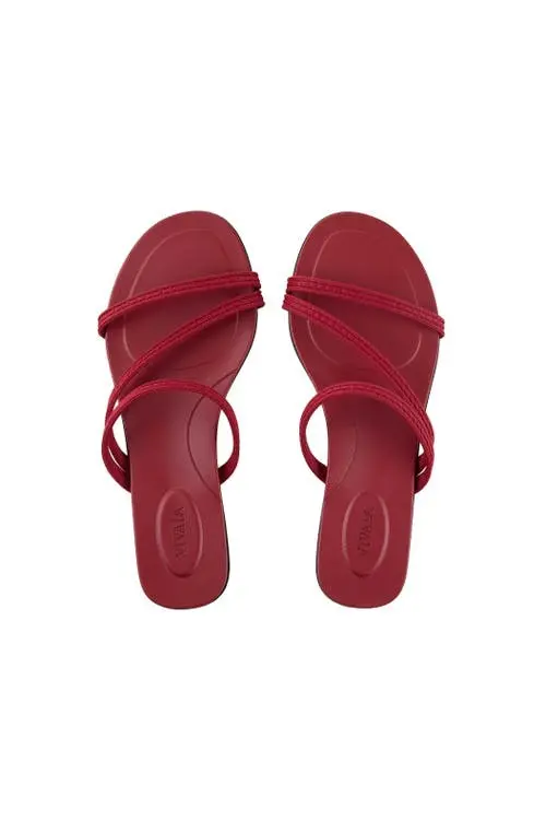 Vivaia Round-toe Flip-flops - Ruby Red