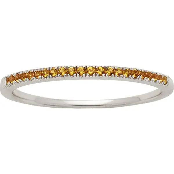 MADE BY MARY Birthstone Stacking Ring - Silver November