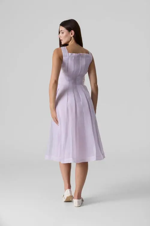 LE FAFO Pleated Midi Dress