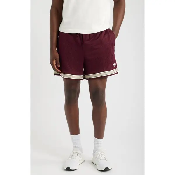 Adidas Warp Knit Shorts - Maroon