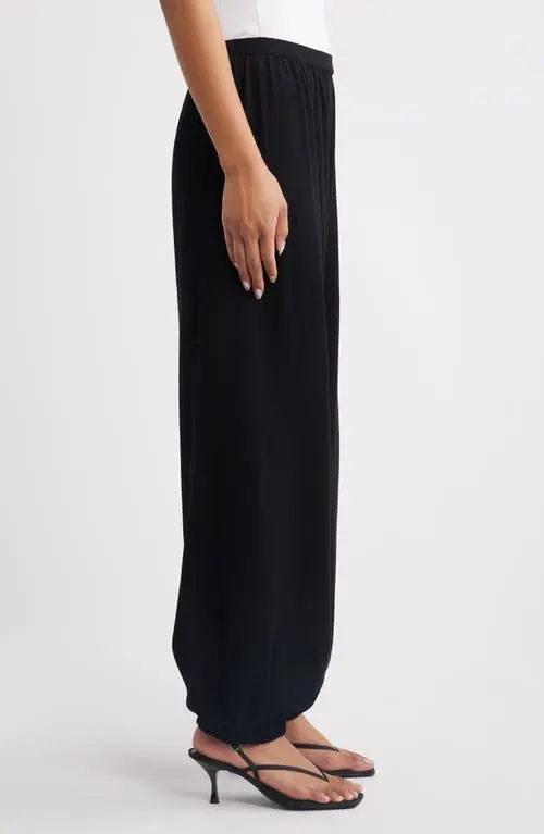 Mango Lightweight Knit Elastic Waist Cuffed Pants