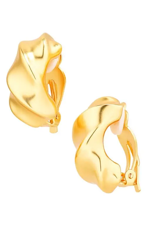 KARINE SULTAN Twisted Wave Clip-on Earrings