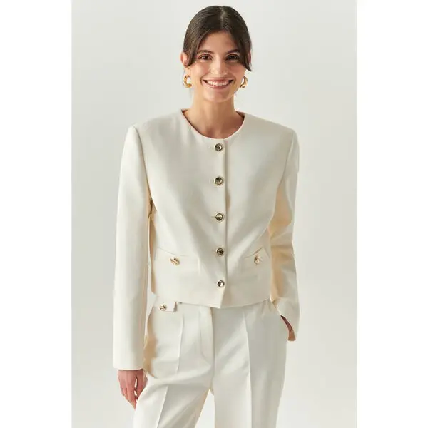 EXQUISE Marceline Jacket - Ecru