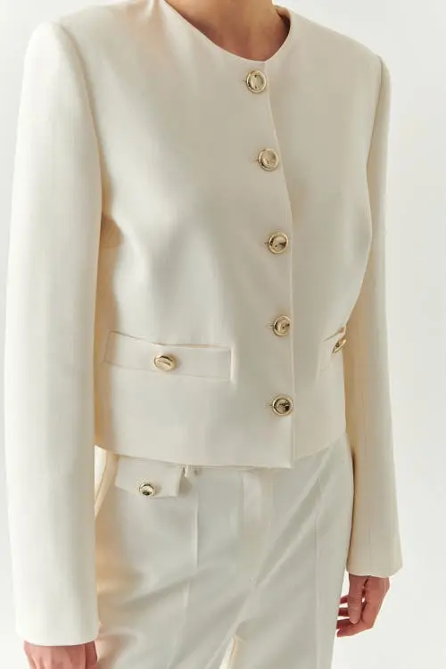 EXQUISE Marceline Jacket - Ecru