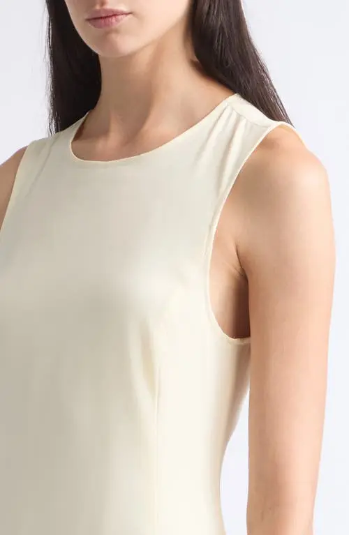 Emporio Armani Cady Scoop Neck Midi Dress