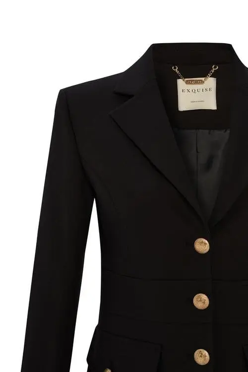 EXQUISE Antigone Fitted Pocket Jacket