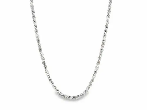 ANCONA JEWELRY Sterling Rope Chain Necklace - Silver