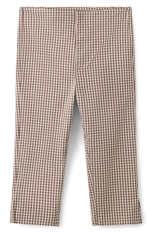 Mango Gingham Print Capris