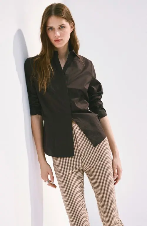 Mango Gingham Print Capris
