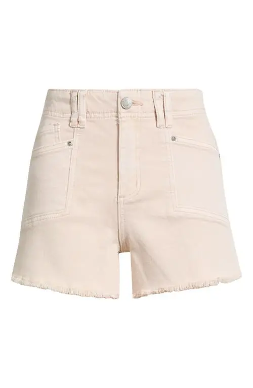 TRACTR Cuffoff Denim Shorts With Raw Edge Hem - Vanilla
