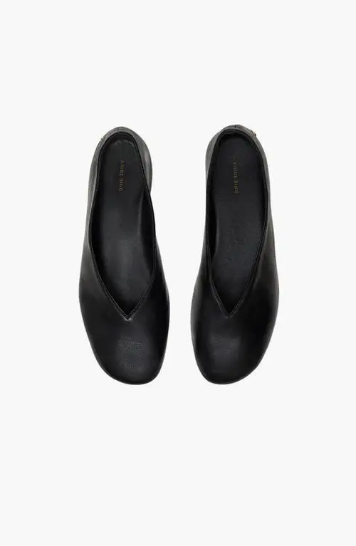 ANINE BING Smooth Leather Flat