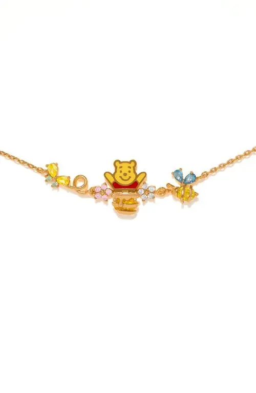 GIRLS CREW Winnie The Pooh Charm Bracelet With Cubic Zirconia
