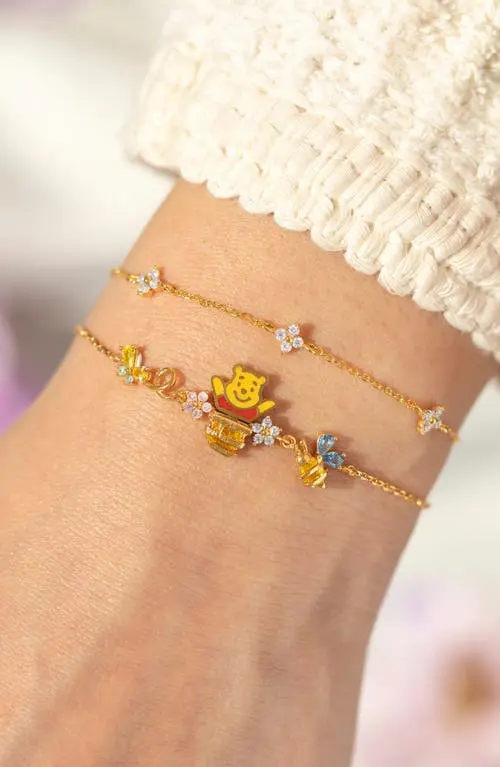 GIRLS CREW Winnie The Pooh Charm Bracelet With Cubic Zirconia
