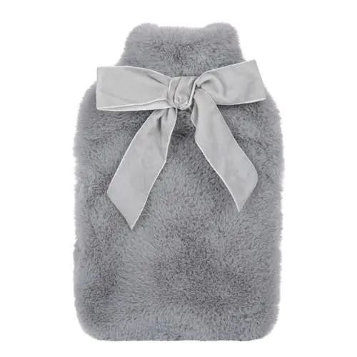 Mountain Warehouse 50floz Faux Fur Hot Water Bottle - Gray