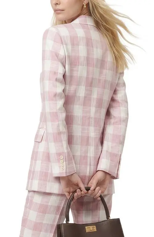 LILY AND LIONEL Zena Double Breasted Check Jacket - Pink