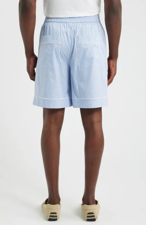 KROST Striped Cotton Blend Elastic Waist Shorts