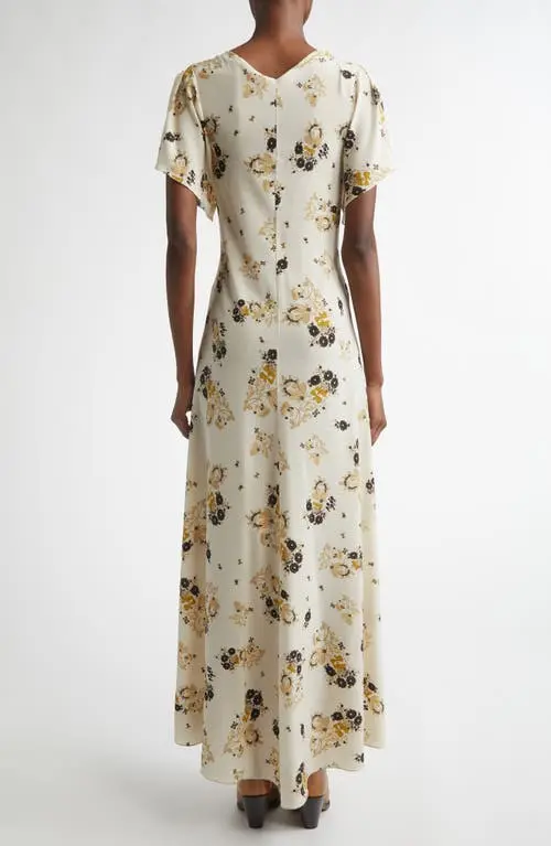 Isabel Marant Étoile Falja Floral Stretch Silk A-line Dress