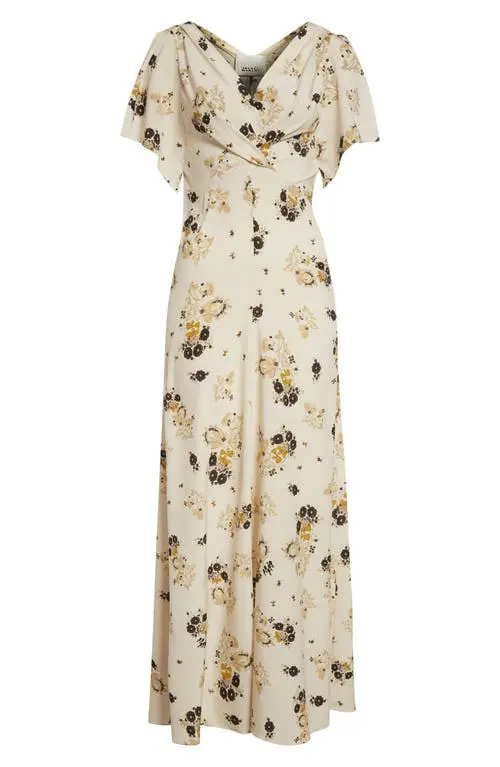 Isabel Marant Étoile Falja Floral Stretch Silk A-line Dress