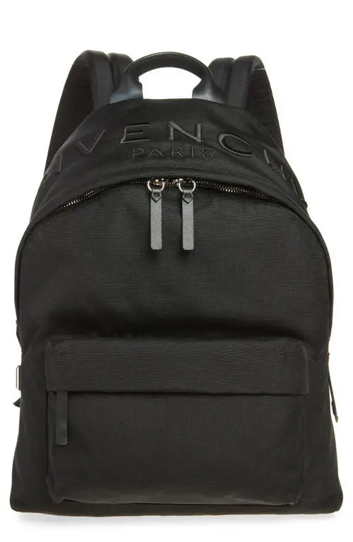 Givenchy Logo Embroidered Backpack - Black