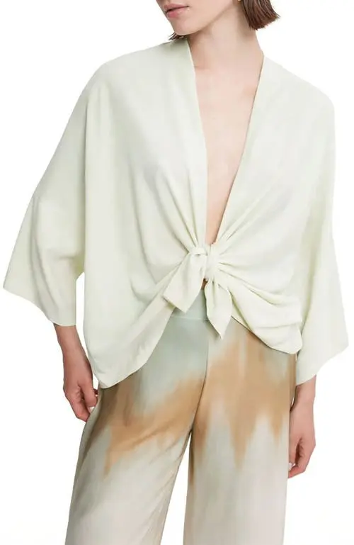 OTTOD'AME Silk Blend Relaxed Fit Jacket - Mint