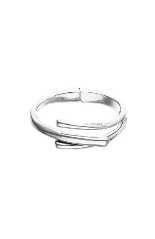 UNODE50 Sterling Plated Bracelet In The Shape Of Three Tubes - Silver