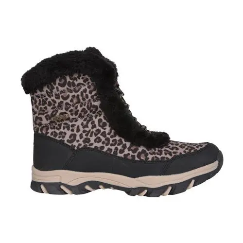 Mountain Warehouse Leopard Print Thermal Lace-up Ankle Boots
