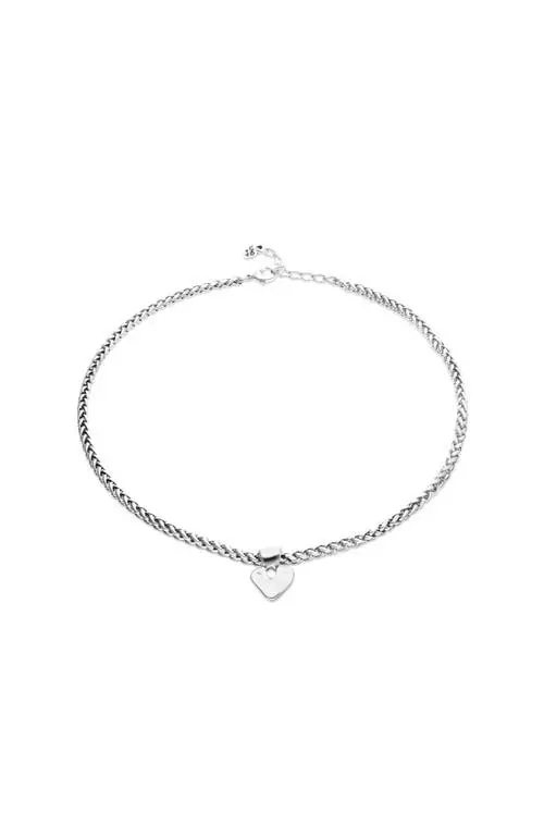 UNODE50 Sterling Plated Necklace With Heart Detail