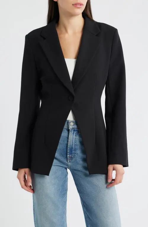 French Connection Azra Cinched One-button Blazer - Black