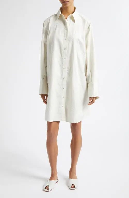 Derek Lam 10 Crosby Piper Long Sleeve Shirtdress - Bone/bone