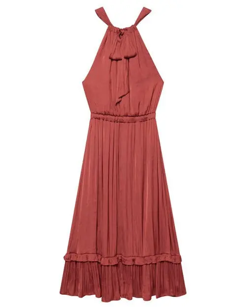 Mint Velvet Ruffle Halter Neck Maxi Dress