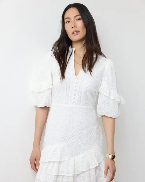 Mint Velvet Embroidered Detail Mini Dress
