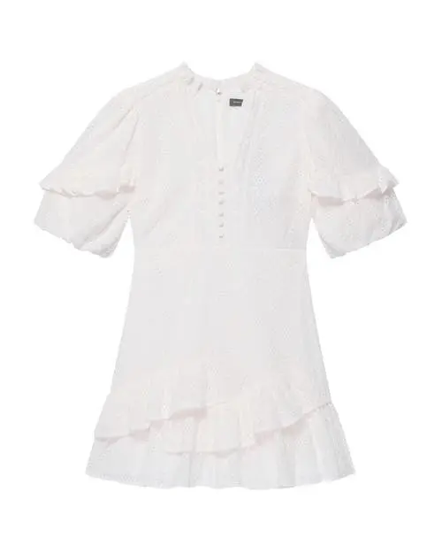 Mint Velvet Embroidered Detail Mini Dress