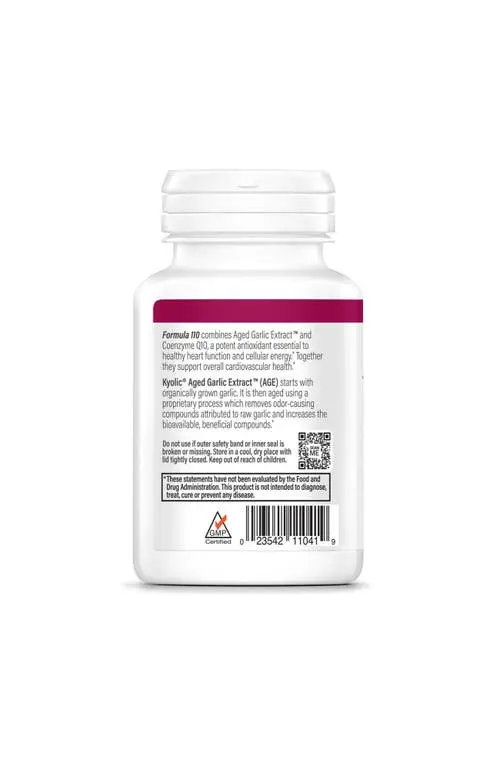 KYOLIC Aged Garlic Extract Formula 110, Coq10 Cardiovascular