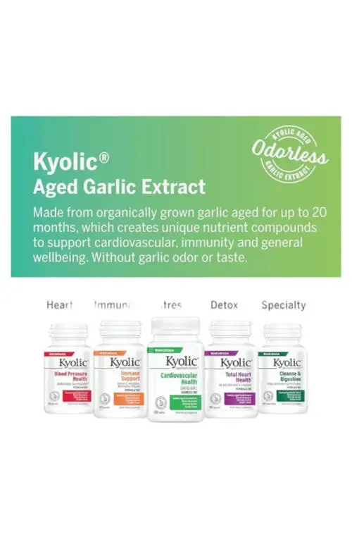KYOLIC Aged Garlic Extract Formula 110, Coq10 Cardiovascular