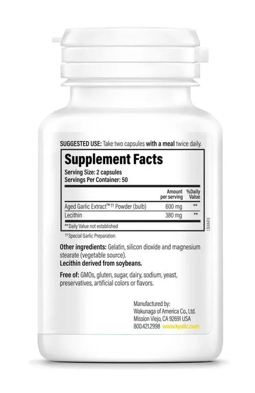 KYOLIC Aged Garlic Extract Formula 104, Cholesterol Health