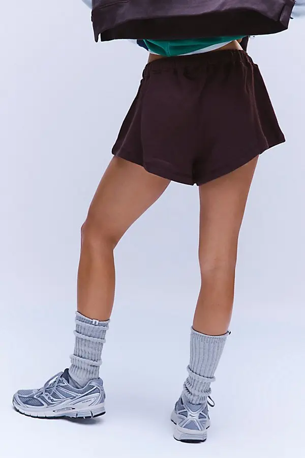 Free People High Press Sweat Shorts - Chocolate