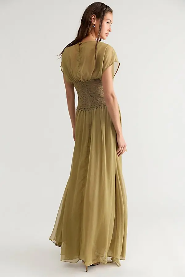 Arcina Ori Lace Bodice Maxi Dress