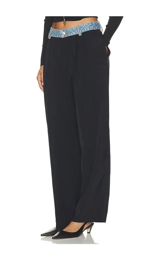 Alexander Wang Mid Rise Pant With Denim Waistband