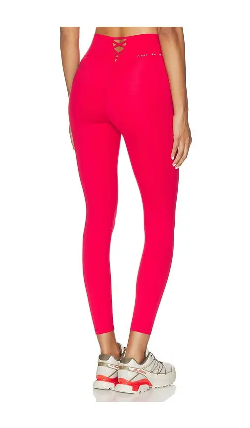 FLEUR DU MAL Laced Up Legging In Red - Raspberry Jam