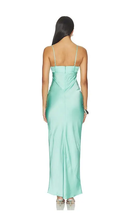 Amanda Uprichard Ira Maxi Dress In Green
